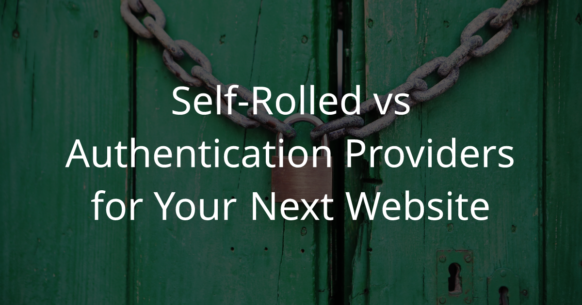 Self-Rolled vs Authentication Providers for Your Next Website - Blog - codinginflow.com | Coding ...